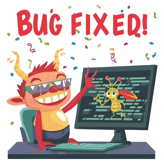 Triumphant Computer Programmer Celebrates Bug Squashing Victory | Jiffy ...