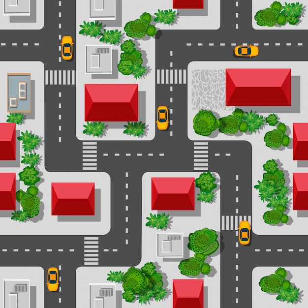 Vibrant Neighborhood Streetscape with Diverse Architectural Elements ...