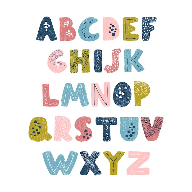 Whimsical Patterned Alphabet Letters for Children | Jiffy Designs