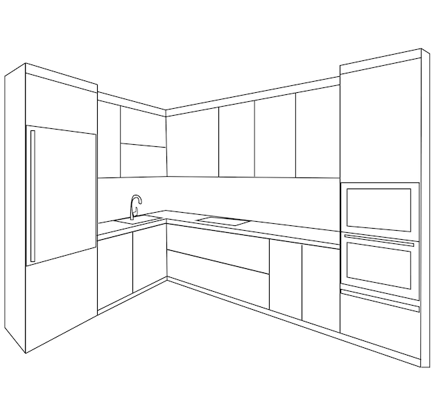 Sleek and Minimalist L-Shaped Kitchen with Ample Cabinetry | Jiffy Designs