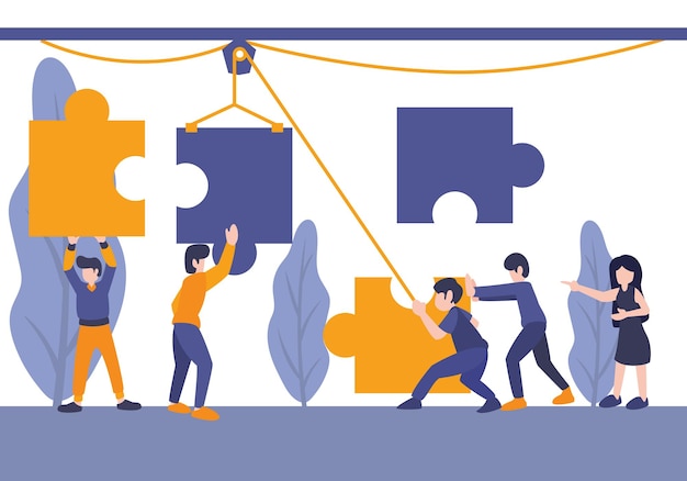 Collaborative Puzzle Assembly: Teamwork in Action | Jiffy Designs