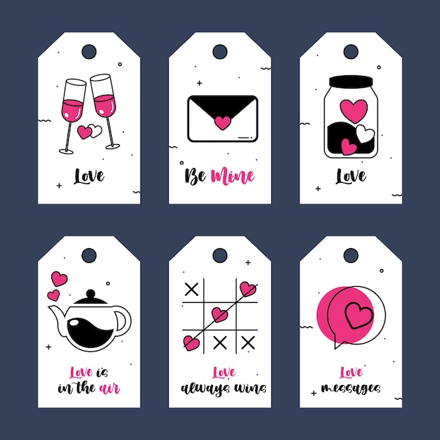Charming Gift Tags with Romantic Heart Motifs and Playful Designs ...