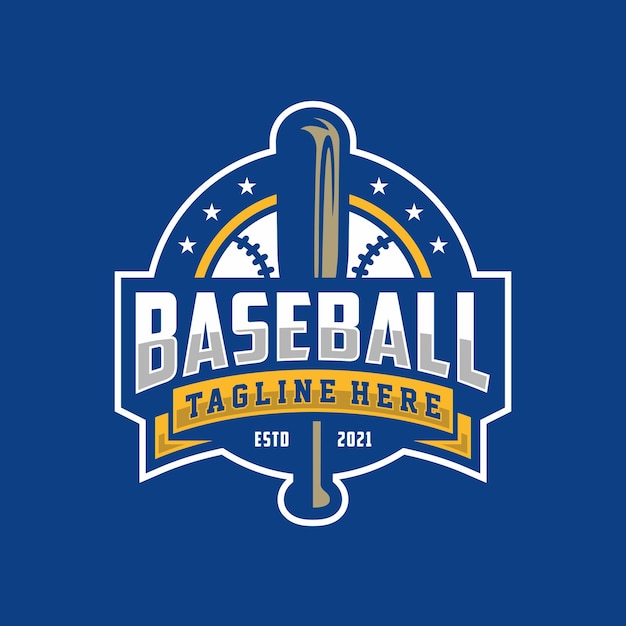 Vintage-Inspired Baseball Logo with Customizable Tagline | Jiffy Designs