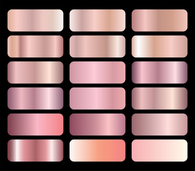 Elegant Rose Gold Gradient Rectangles with Soft Textures | Jiffy Designs