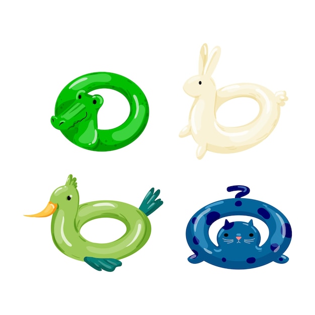 Playful Animal-Themed Inflatable Swim Rings for Summer Fun | Jiffy Designs