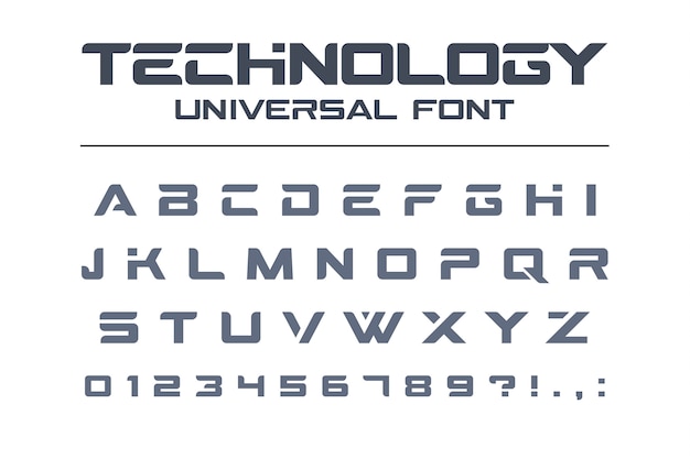 Sleek and Versatile Technology-Inspired Universal Font | Jiffy Designs