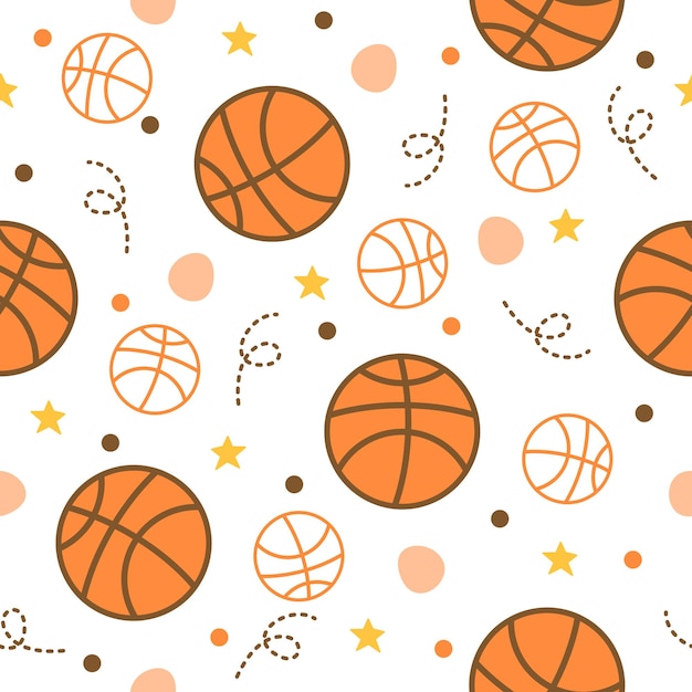 Vibrant Basketball Motifs: A Dynamic Sports-Themed Collection | Jiffy ...