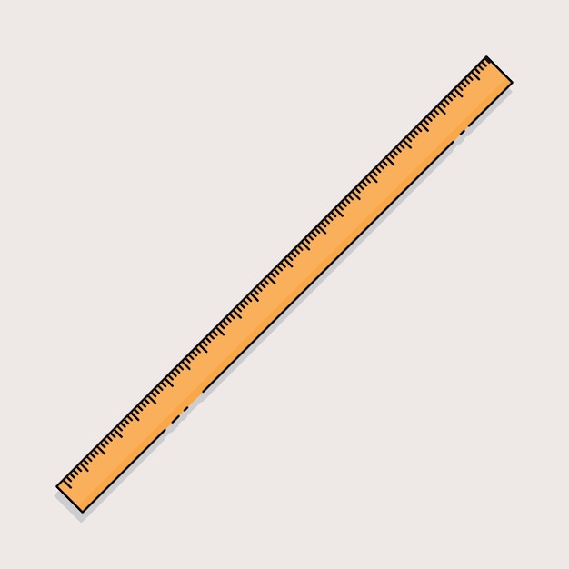 Minimalist Orange Ruler with Precise Inch Markings | Jiffy Designs