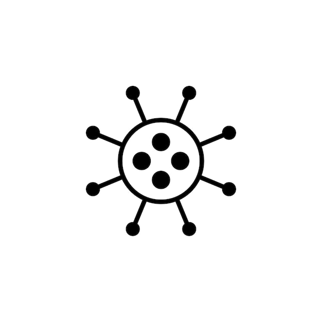 Minimalist Virus Icon: Simple yet Impactful Design | Jiffy Designs