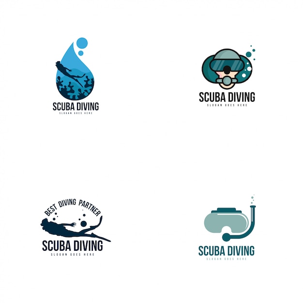 Vibrant Scuba Diving Emblems Showcasing Underwater Exploration | Jiffy ...