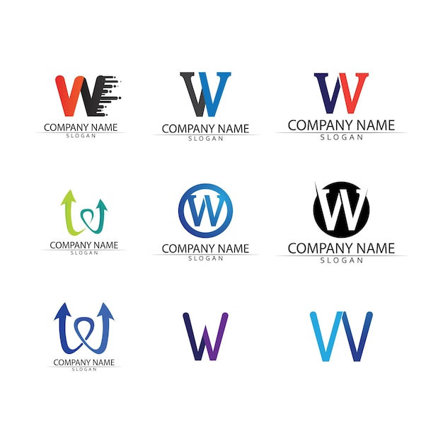 Diverse Typographic Logos: Stylized Letter W Designs | Jiffy Designs
