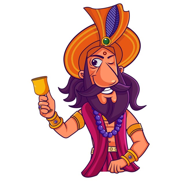Vibrant Cartoon Character in Flamboyant Attire | Jiffy Designs