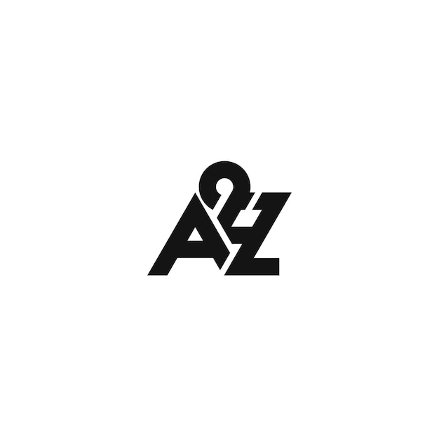 Minimalist Monogram with Intersecting Letters A and Z | Jiffy Designs