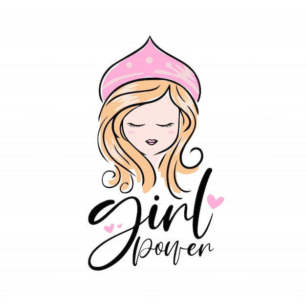 Enchanting Girl Power Illustration with Flowing Locks | Jiffy Designs