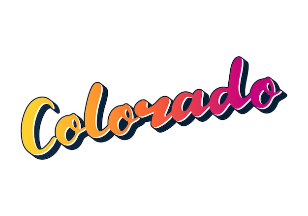 Vibrant Retro-Inspired Colorado Typography Artwork | Jiffy Designs