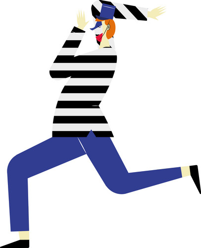 Male French Mime Funny Character | Jiffy Designs