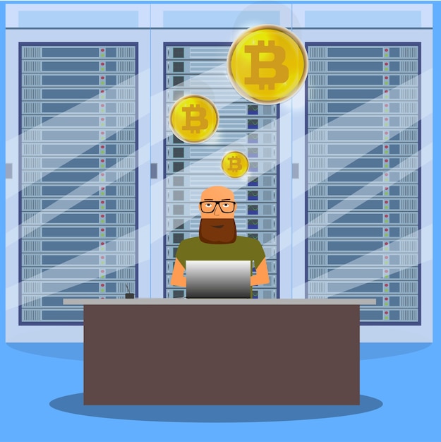 Cryptocurrency Mining Operation in Server Room Backdrop | Jiffy Designs