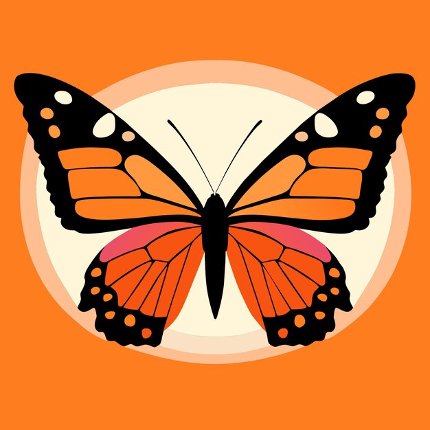 Vibrant Monarch Butterfly in Sunset Silhouette | Jiffy Designs