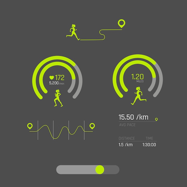 Vibrant Fitness Tracking Dashboard with Running Metrics | Jiffy Designs