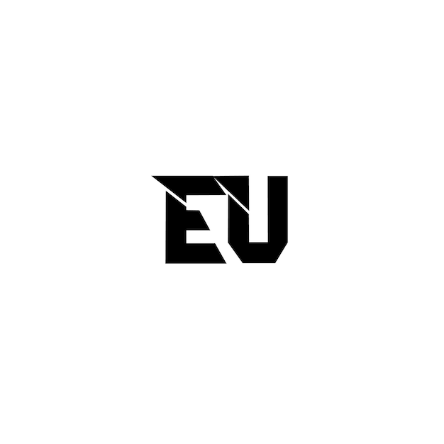Striking Monogram Design with Bold 'EU' Lettering | Jiffy Designs