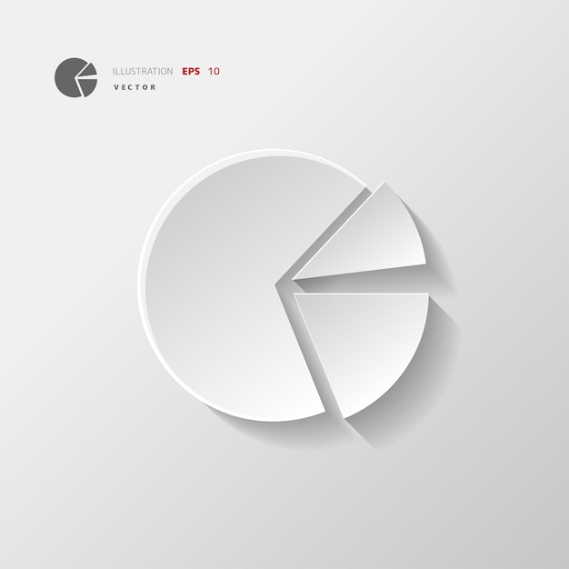 Minimalist Pie Chart with Sliced Segments in White | Jiffy Designs
