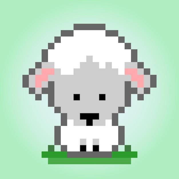 Adorable Pixel Art Poodle on Grassy Field | Jiffy Designs