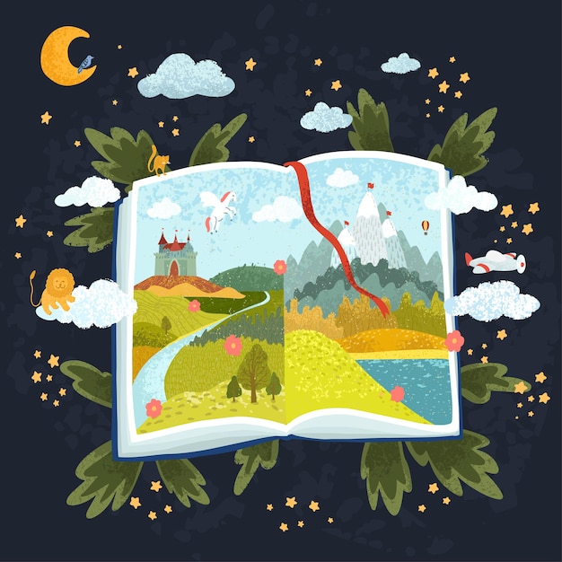 Enchanting Storybook Landscape: Whimsical Scenes of Nature and Wonder ...