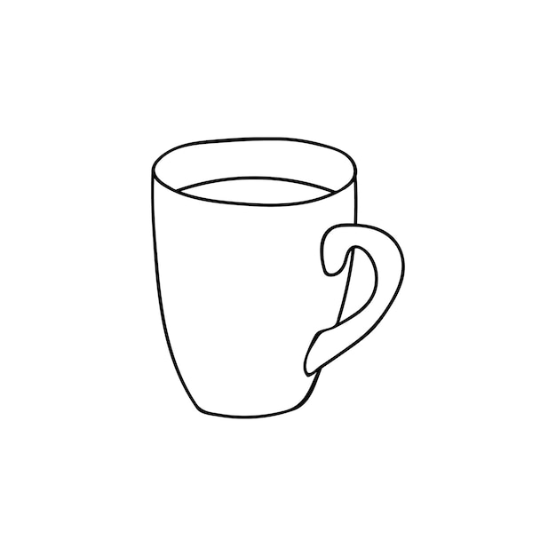 Minimalist Outline of a Classic Coffee Mug | Jiffy Designs