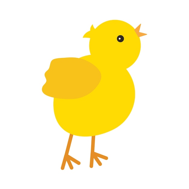Cute Yellow Chick Illustration with Simple Design | Jiffy Designs