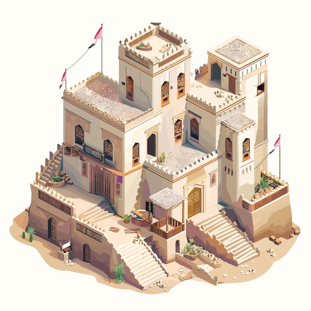 Majestic Arabian Palace with Ornate Architectural Details | Jiffy Designs