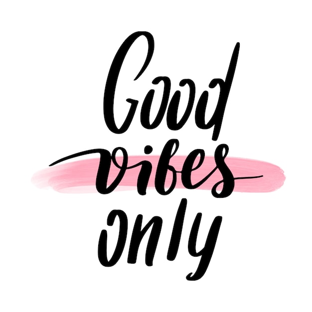 Uplifting Handwritten 'Good Vibes Only' Text Design | Jiffy Designs
