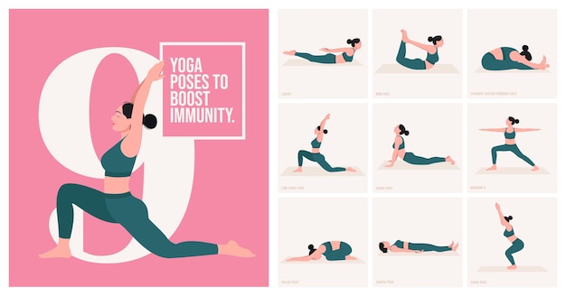 Yoga Poses to Strengthen the Immune System: A Vibrant Illustration ...