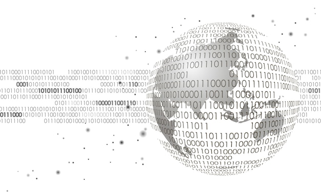 Glowing Digital Sphere Pulsing with Binary Code and Particles | Jiffy ...