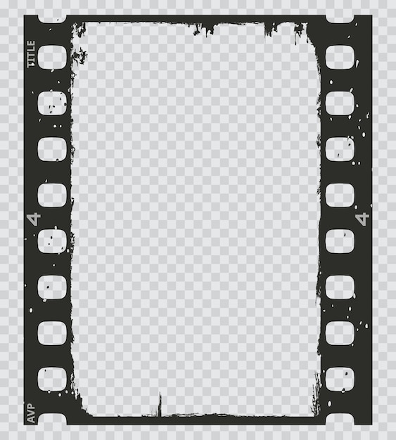 Vintage Film Reel Frame with Scratches and Grunge Texture | Jiffy Designs