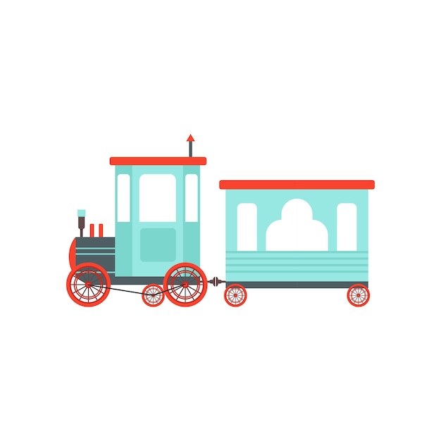 Vibrant Vintage Train with Attached Carriage | Jiffy Designs