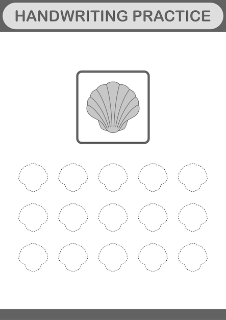 Elegant Shell Design for Handwriting Practice | Jiffy Designs