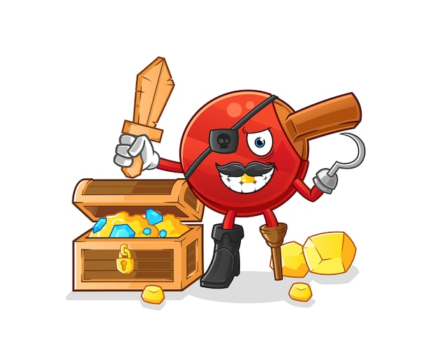 Playful Treasure Chest with Smiling Compass Character | Jiffy Designs