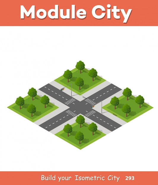 Modular Intersection for Isometric City Design | Jiffy Designs