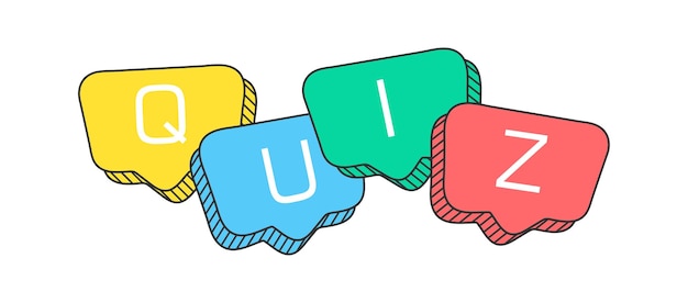 Colorful Quiz Blocks Spelling Out 'Quiz' | Jiffy Designs