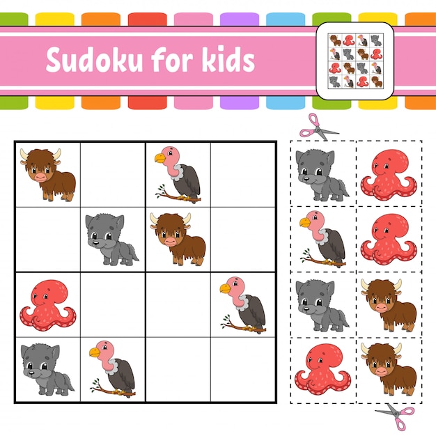 Adorable Animal Sudoku for Young Learners | Jiffy Designs