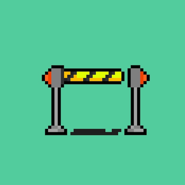 Vibrant Pixel Art Barrier with Stripes | Jiffy Designs