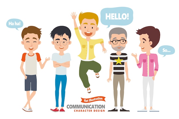 Diverse Group of Friendly Characters Expressing Themselves | Jiffy Designs