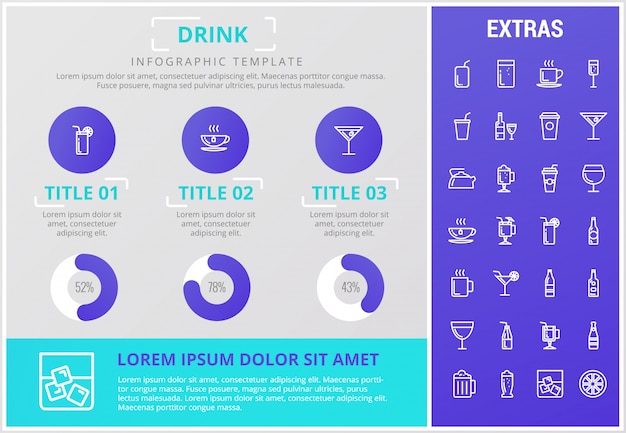 Vibrant Drink Infographic with Diverse Beverage Icons | Jiffy Designs