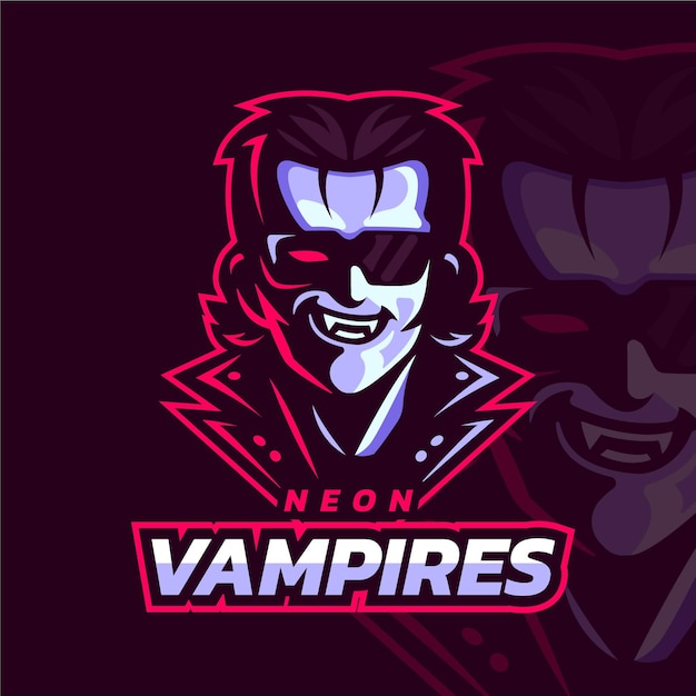 Neon Vampires: Captivating Esports Team Logo | Jiffy Designs