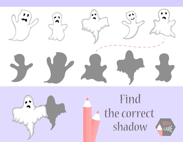 Spooky Ghost Collection: Match the Shadows to the Playful Spirits ...