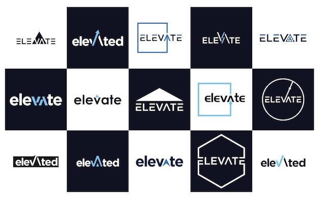 Diverse Elevate Branding Logos in Minimalist Style | Jiffy Designs