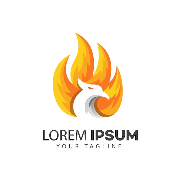 Vibrant Flame Soaring Phoenix Emblem with Elegant Typography | Jiffy ...