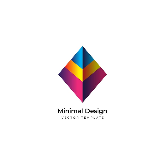Vibrant Geometric Diamond Logo with Colorful Gradient Panels | Jiffy ...