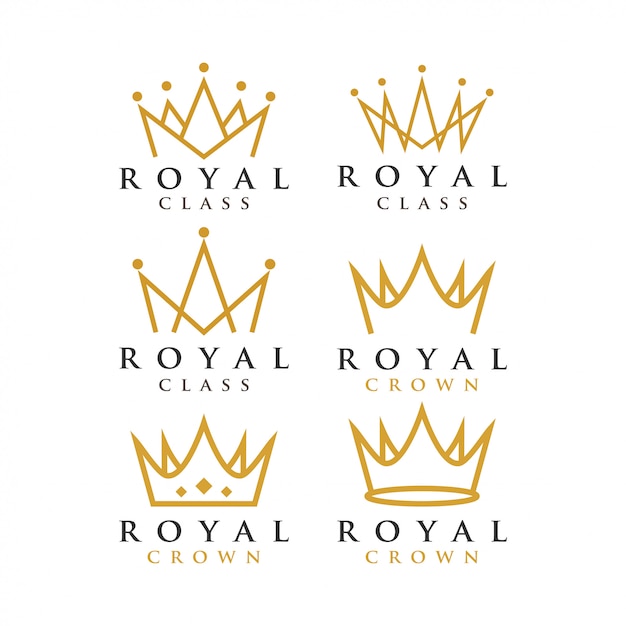 Elegant Gold Crown Logos for Royal Class Branding | Jiffy Designs