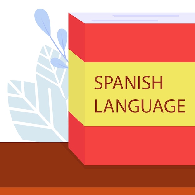 Vibrant Spanish Language Textbook with Leaf Illustrations | Jiffy Designs